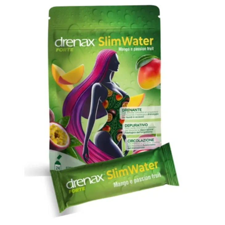 Drenax Forte Slim Water Mango e Frutto della Passione Integratore Drenante 24 Bustine Effervescenti
